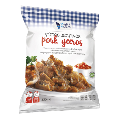 Megas Yeeros varkensvlees gyros, 330 gr - De Smaken van Griekenland